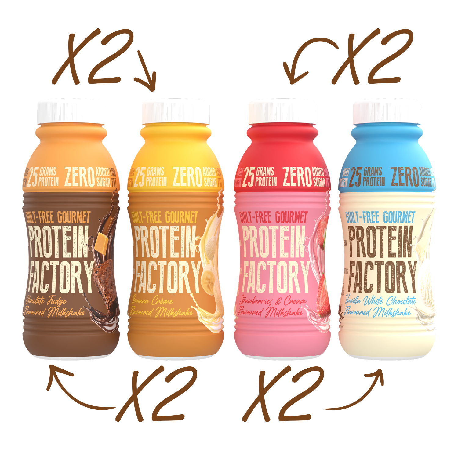 PROTEIN MILKSHAKE MIXED TRAY - 25G PROTEIN - 8X300ML – The Protein Factory